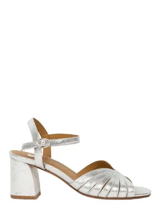 BOBBIES Eileen Heeled Sandals - Silver Meanders