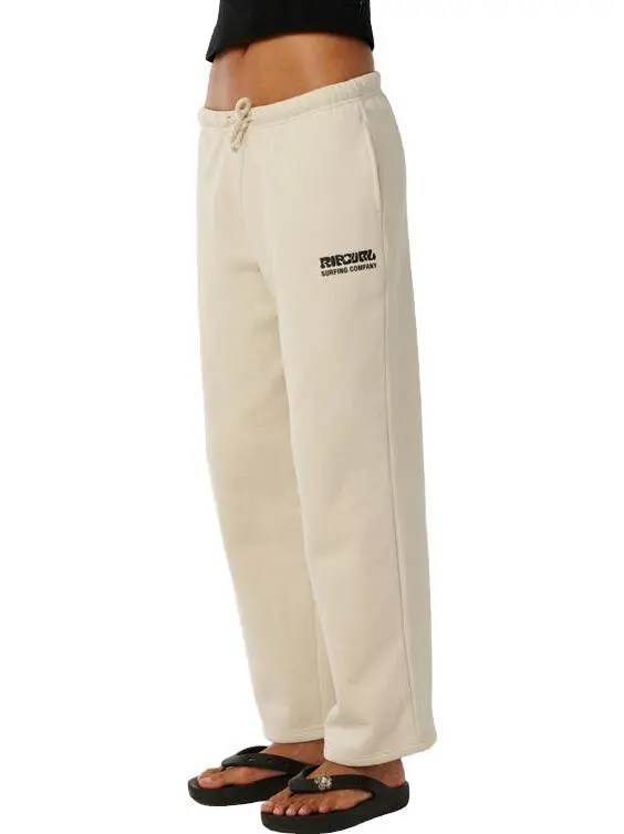 Rip Curl Surf Puff Wide Leg Sweatpants - Natural