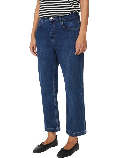 MASAI COPENHAGEN Mid-rise Cropped Wide-leg Jeans - Blue Denim