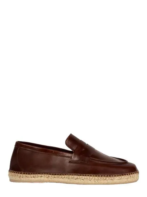 BOBBIES Manosque Espadrille Loafers - Chestnut