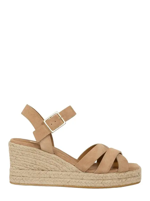 BOBBIES Cléo Wedge Espadrille Sandals - Soft Sand