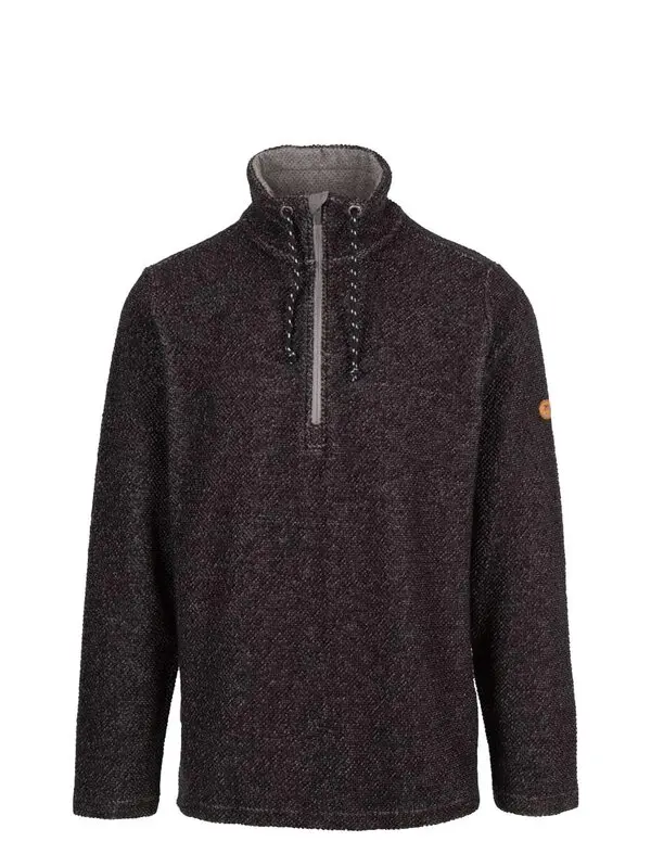 TRESPASS Falmouthfloss Textured Half-zip Sweatshirt - Black