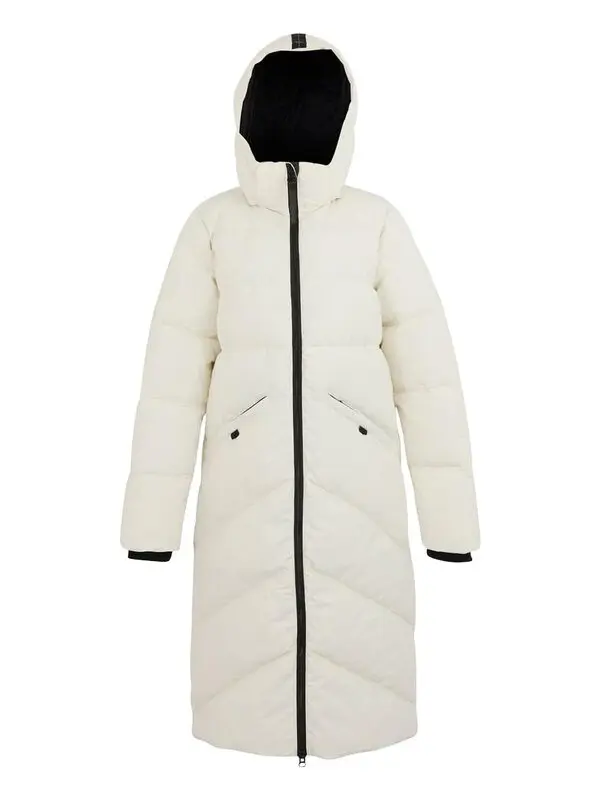 REGATTA Ujeane Longline Padded Jacket With Hood - Stone White