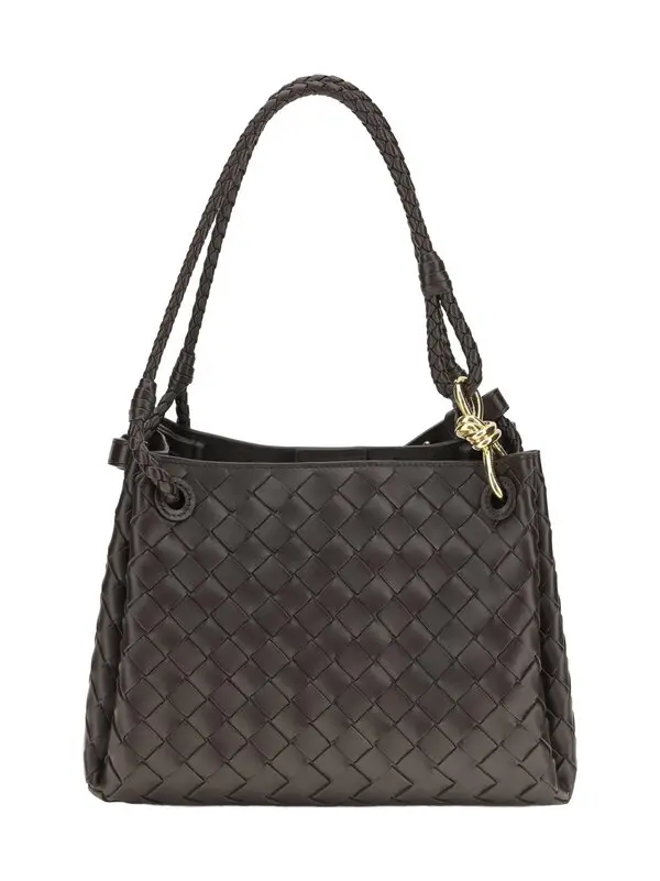 Bottega Veneta Intrecciato Shoulder Bag - Brown