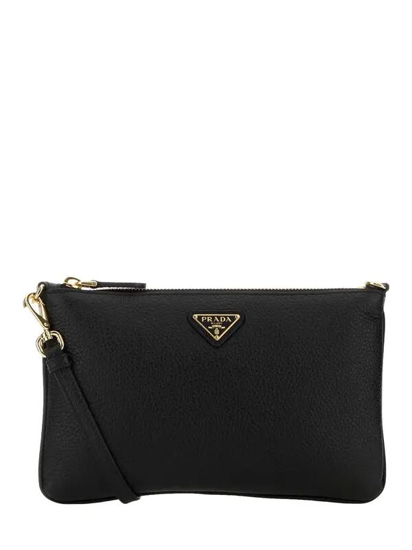 Prada Leather Crossbody Bag - Black