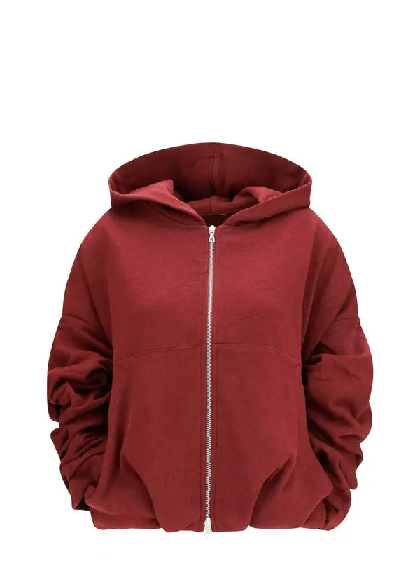 Dries Van Noten Draped Cotton Jersey Zip-up Sweatshirt - Multicolor