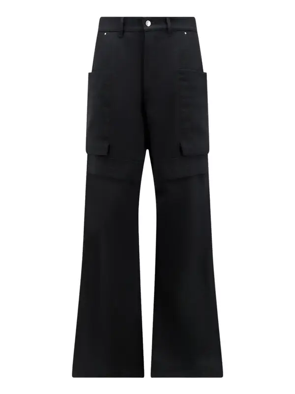 Rick Owens Stefan Cargo Wool Trousers - Black