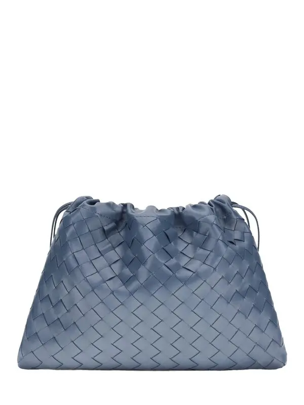Bottega Veneta Medium Woven Leather Clutch - Blue