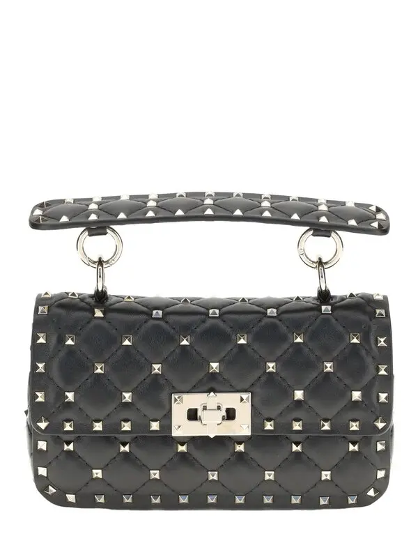 Valentino Garavani Rockstud Spike Mini Top Handle Bag - Black