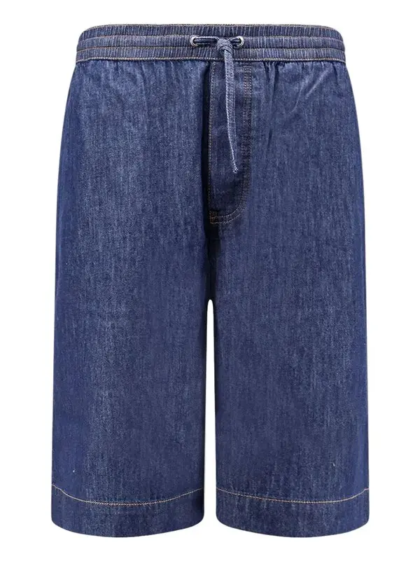 Loewe Cotton Bermuda Shorts With Anagram Logo - Multicolor