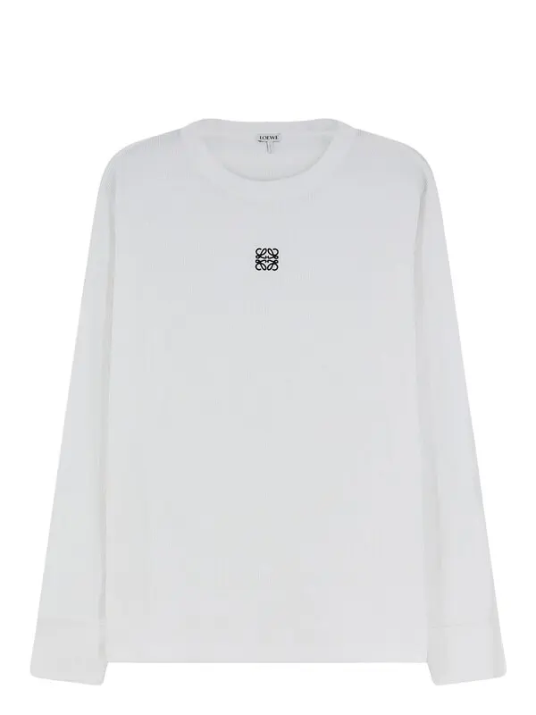 Loewe Ribbed Cotton T-shirt - White