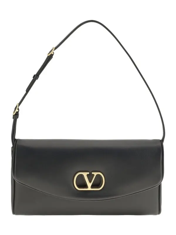 Valentino Garavani Devain Leather Shoulder Bag - Brown