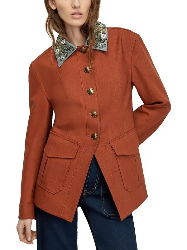 Veronica Beard Laramie Dickey Jacket - Rust