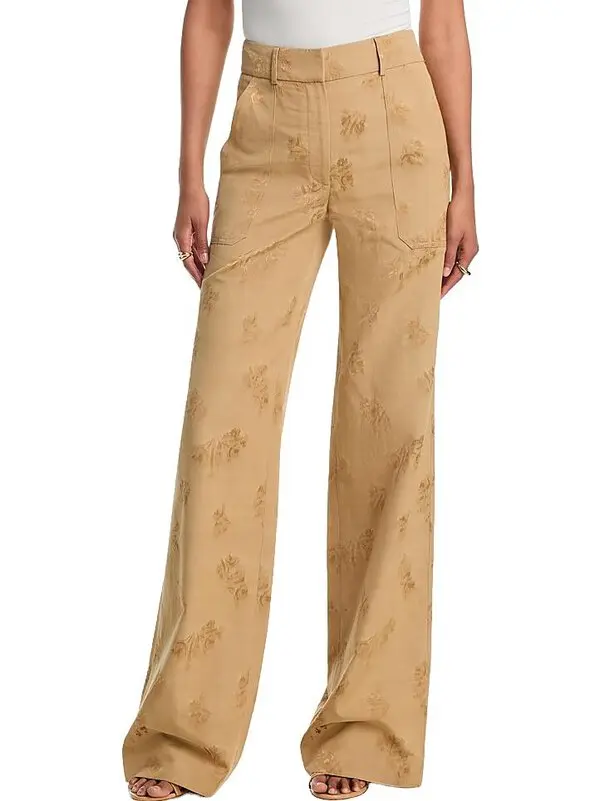 Veronica Beard Cole Wide Leg Pants - Sand