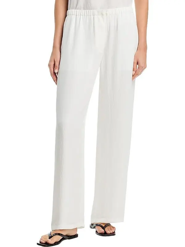 Theory Flowy Pull-on Pants - White