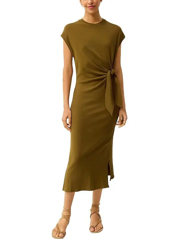 MARIE OLIVER Elowyn Tie Waist Dress - Juniper Green