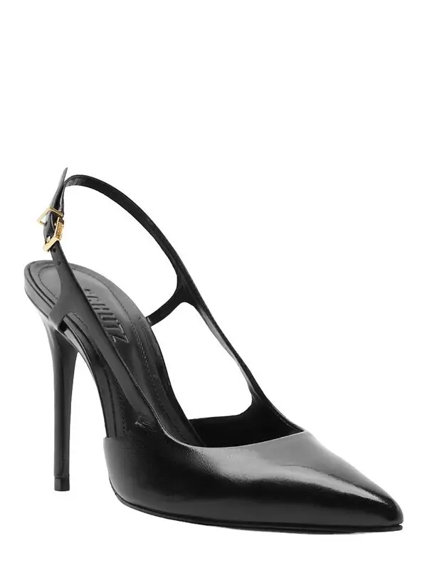 Schutz Boris Leather Slingback Pumps - Black