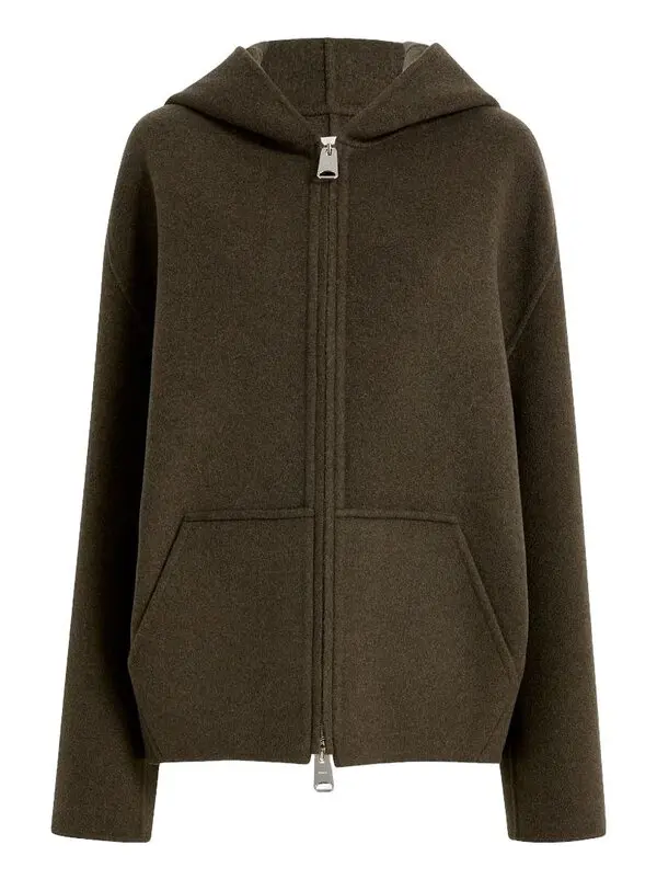 Khaite Dolem Wool Zip-up Blouson Jacket - Brown