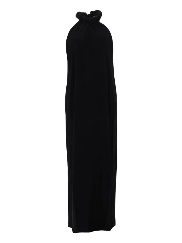 NUDE Cotton High Neck Mini Dress - Black