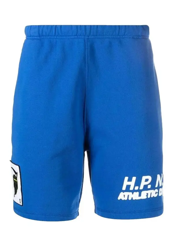 Heron Preston Athletic Shorts With Graphic Appliqu - Blue