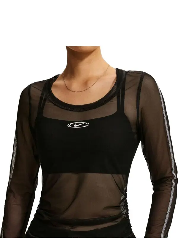 Nike Slim Long Sleeve Sheer T-shirt - Black