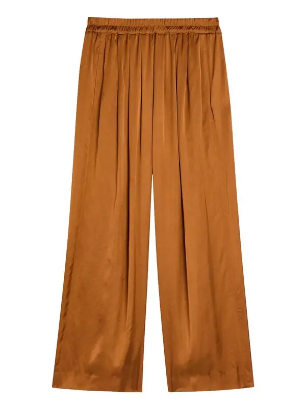 Isabel Marant Étoile Nolia Wide-leg Satin Trousers - Caramel