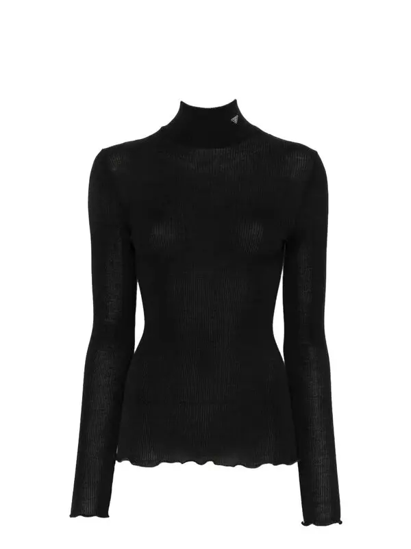 Prada Wool Turtleneck Top - Multicolor