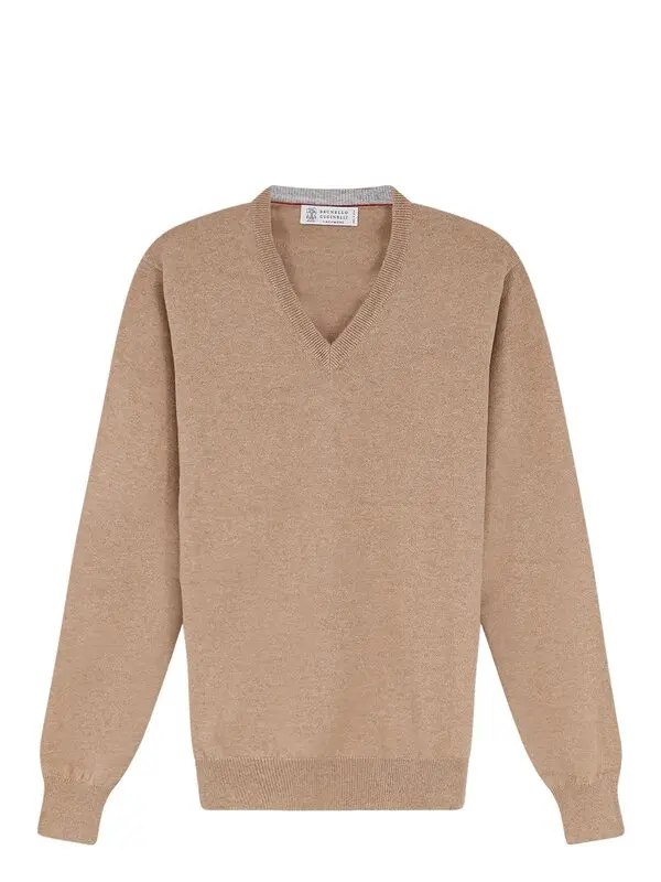 Brunello Cucinelli Cashmere V-neck Sweater - Multicolor