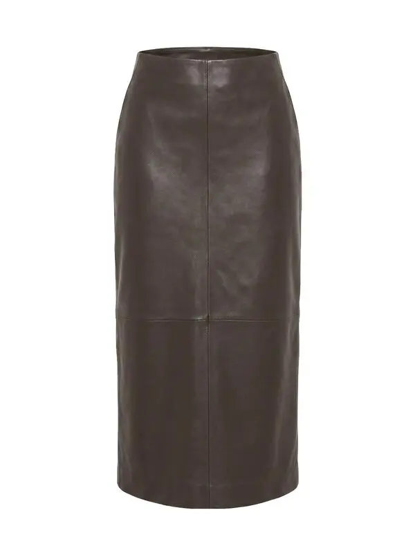 Alberta Ferretti Sheepskin Leather Skirt - Multicolor