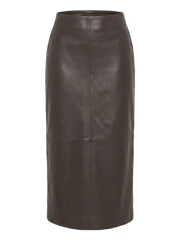 Alberta Ferretti Sheepskin Leather Skirt - Multicolor