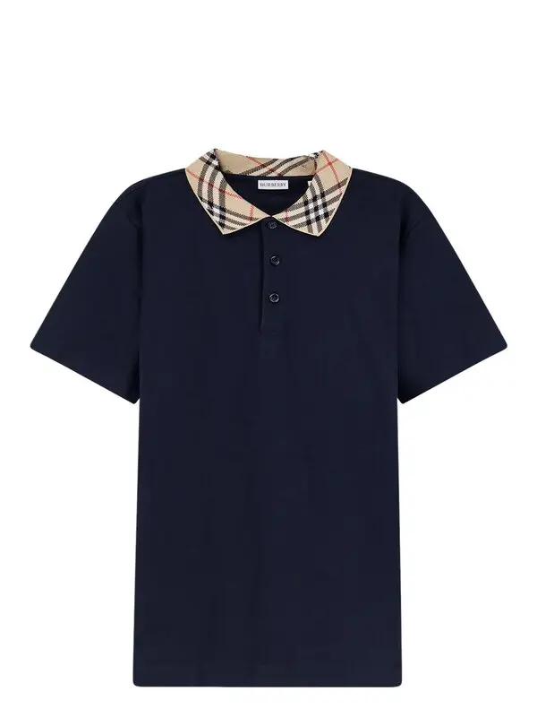Burberry Cotton Polo Shirt - Blue
