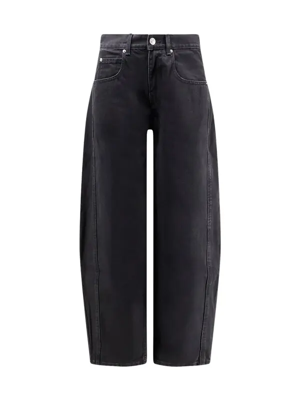 Isabel Marant Étoile Oriane Black Denim Trousers - Multicolor