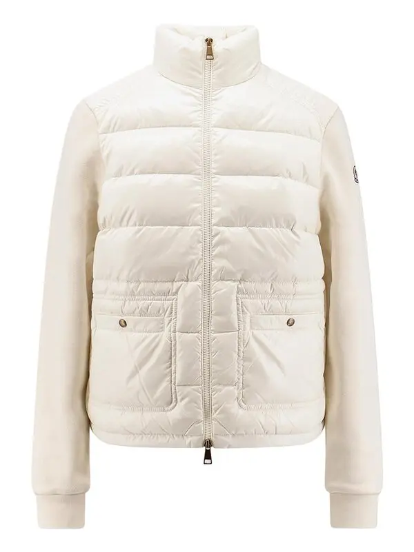 Moncler Padded Jacket With Fabric Details - Multicolor