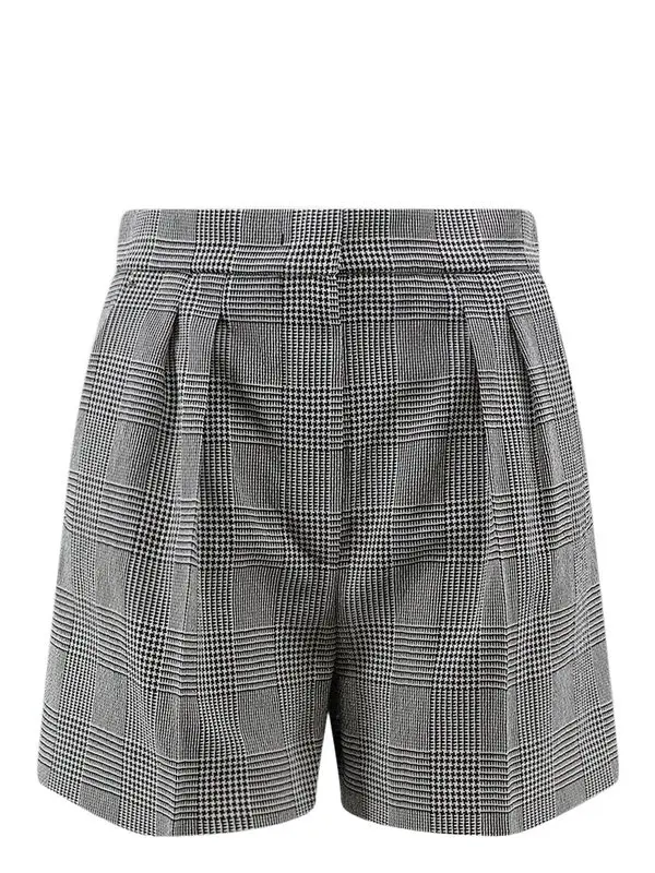 Max Mara Virgin Wool Prince Of Wales Check Shorts - Multicolor