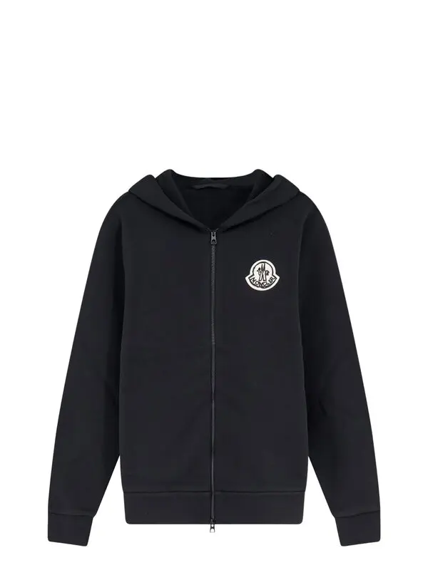 Moncler Cotton Sweatshirt With Logo Patch - Multicolor