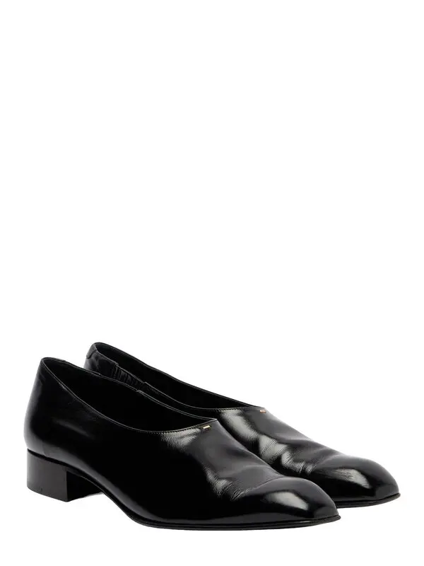 Khaite Colt Leather Loafers - Black