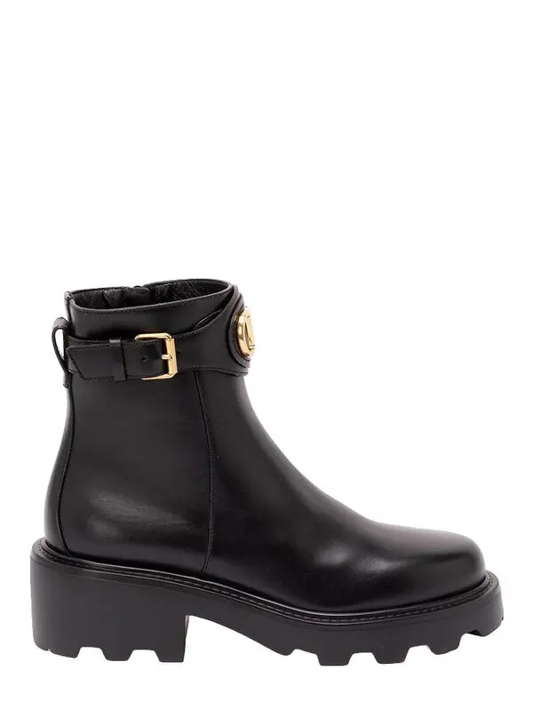 Valentino Garavani Vlogo Signature Calf Leather Boots - Multicolor