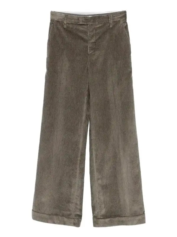 Brunello Cucinelli Cotton Wide-leg Pants - Multicolor