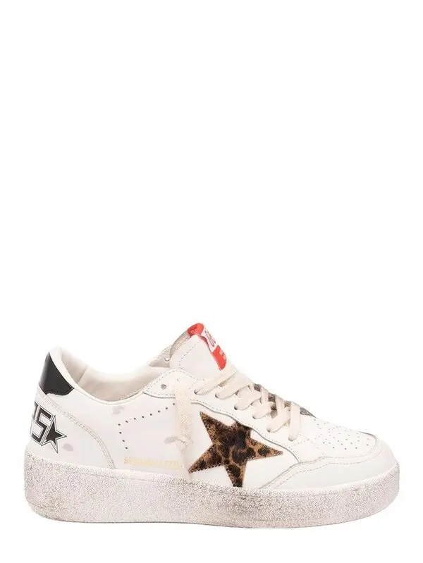 GOLDEN GOOSE Ball Star Sneakers Calf Leather Made In Italy - Multicolor