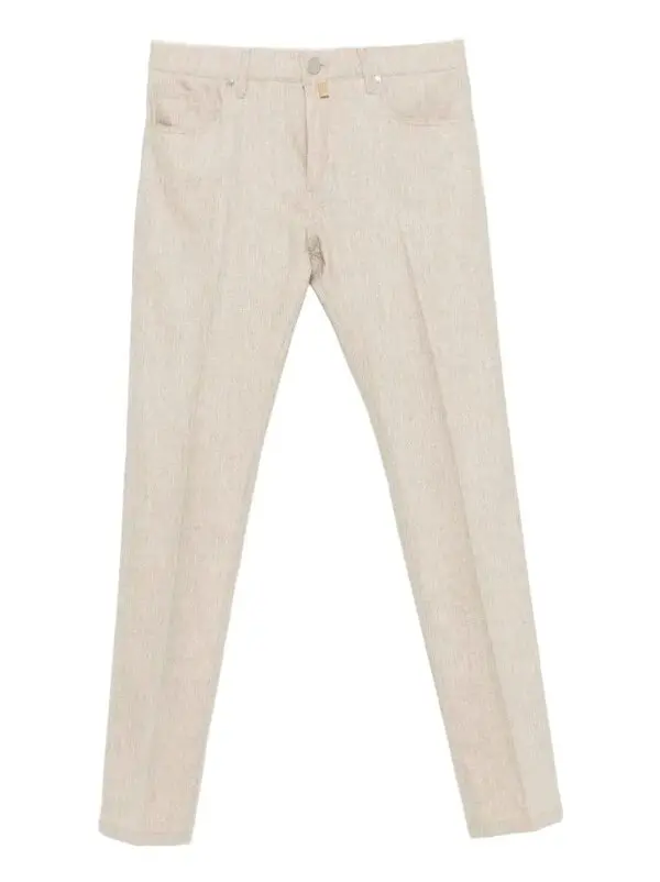 Jacob Cohen Slim Fit Wool Trousers - Multicolor