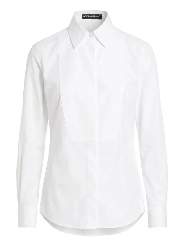 Dolce & Gabbana Cotton Tuxedo Shirt Made In Italy - Multicolor