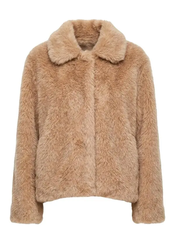 Max Mara Faux Fur Jacket - Multicolor