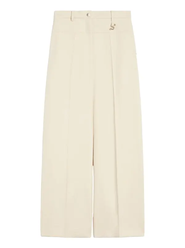 Sportmax Belted Wide-leg Trousers - White