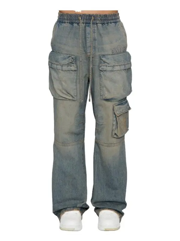 Amiri Drawstring-waist Cargo Pants - Gray