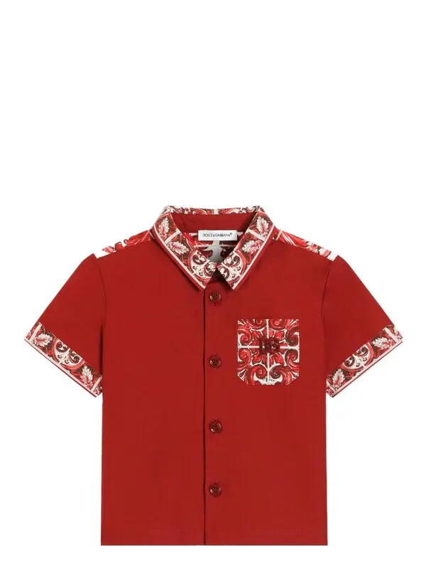 Dolce & Gabbana Majolica Print Poplin Shirt - Multi-color