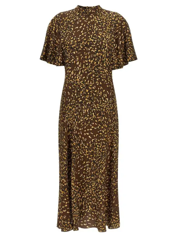 TWINSET Animal Print High-neck Dress - Multicolor