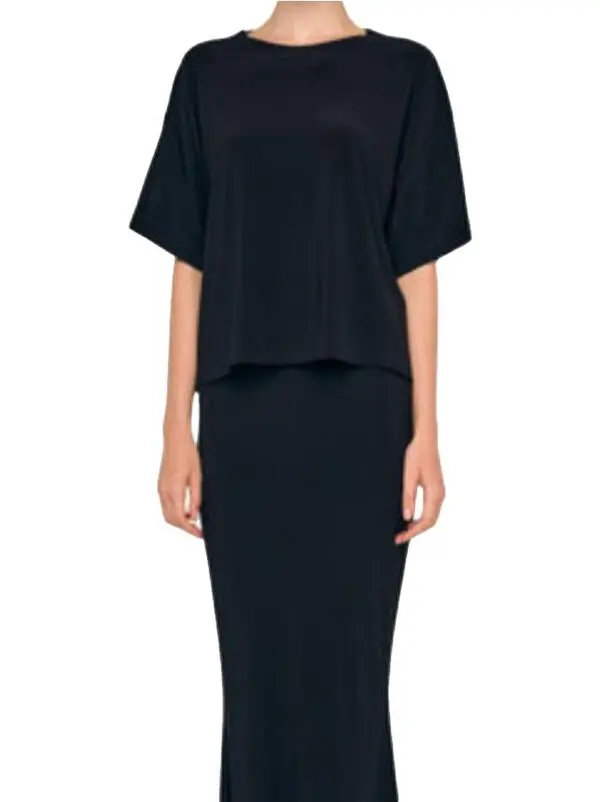 Norma Kamali Short Sleeve T-shirt - Black