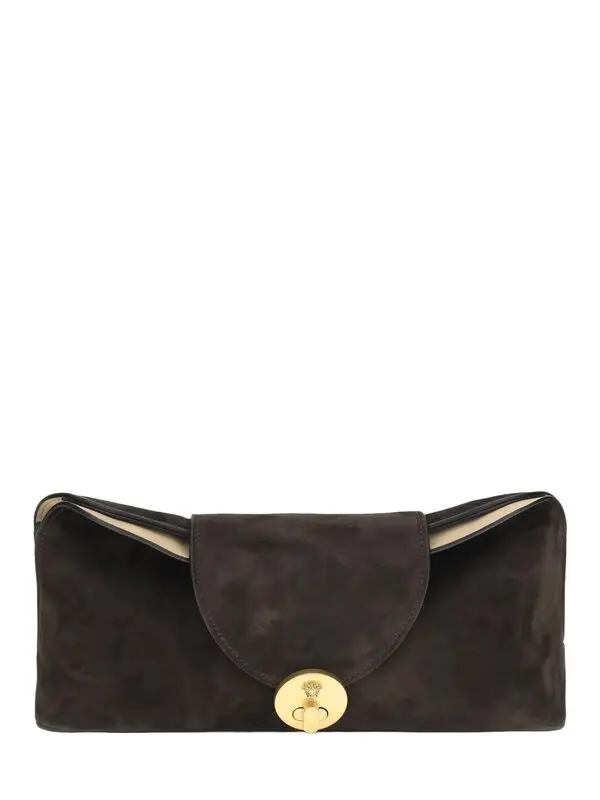 Versace Vivian Suede Pouch - Brown