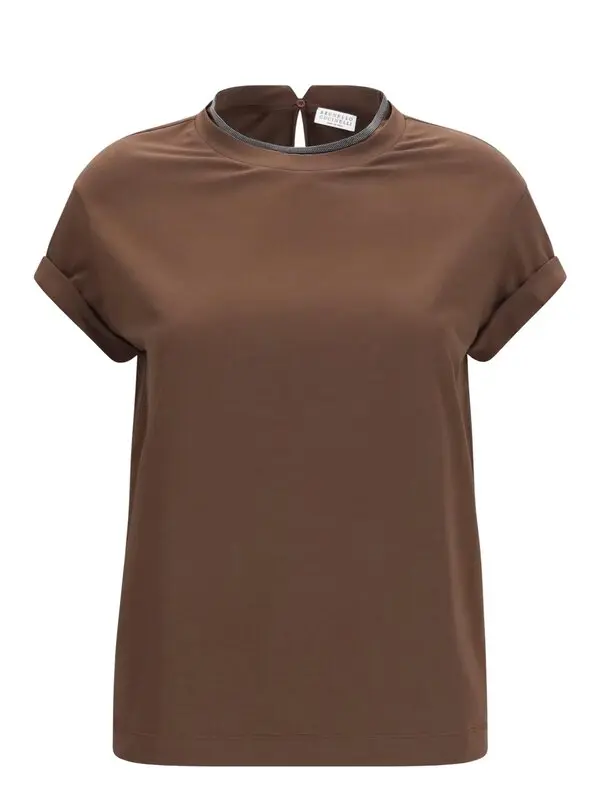 Brunello Cucinelli Cotton T-hirt - Brown
