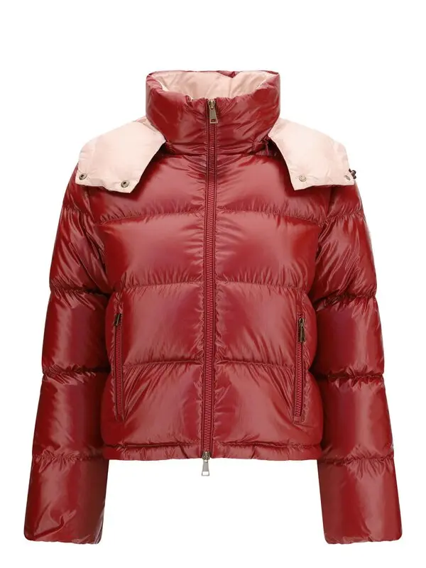 Moncler Niveole Short Nylon Down Jacket - Red